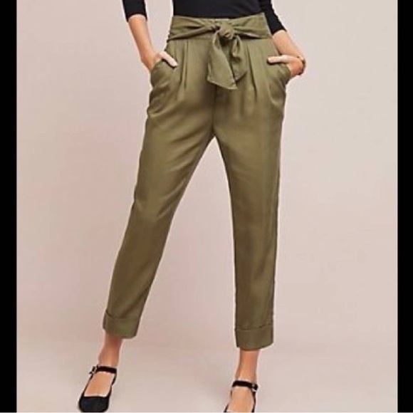 Pants & Jumpsuits | Cartonnier Anthropologie Olive Green Trousers Sz8 ...